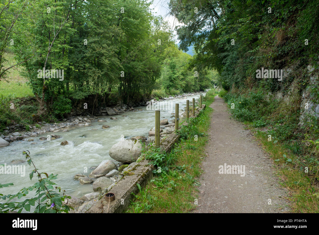 River in the valley of aran next to vielha, Spain Stock Photo - Alamy