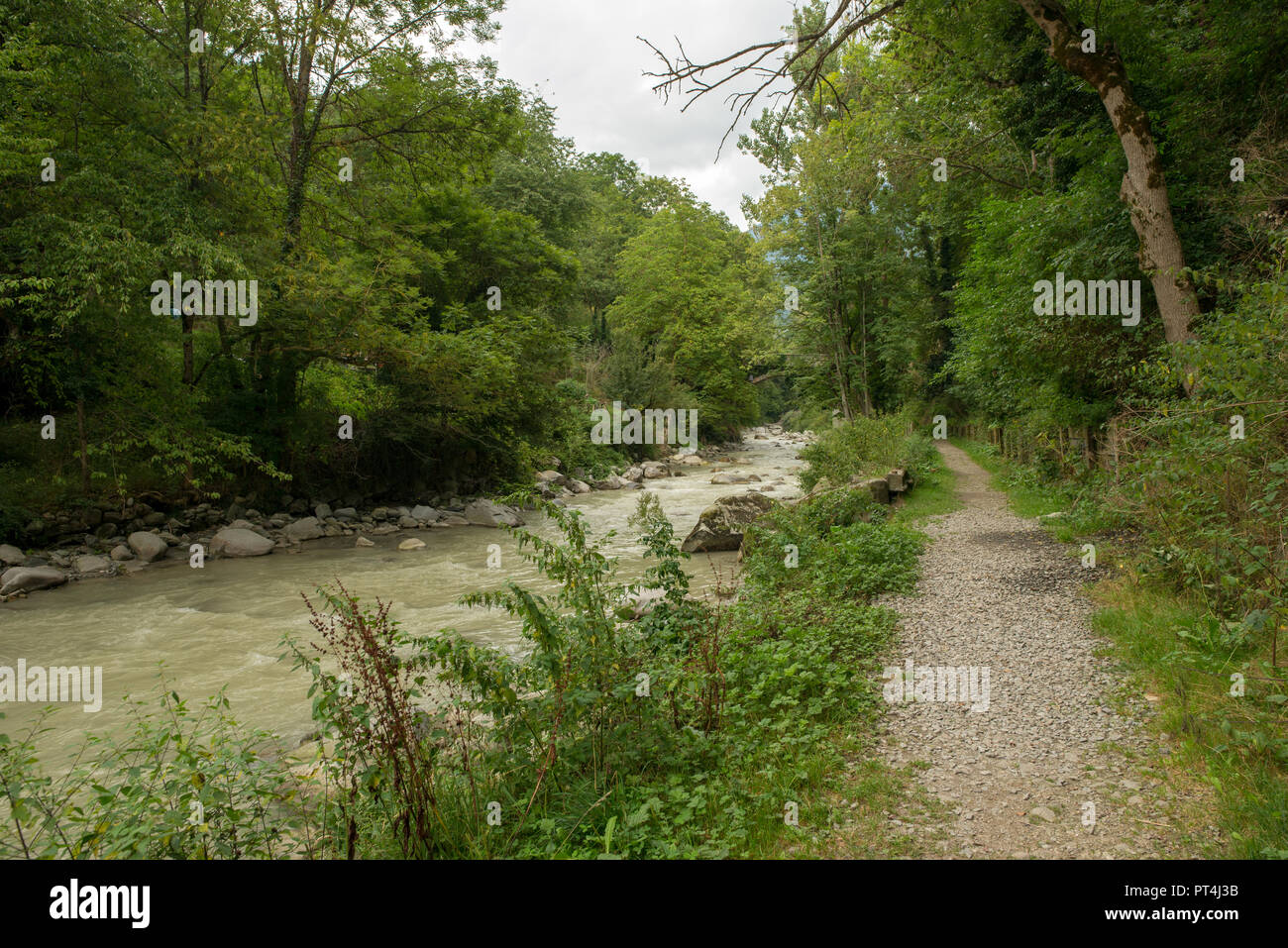 River in the valley of aran next to vielha, Spain Stock Photo - Alamy