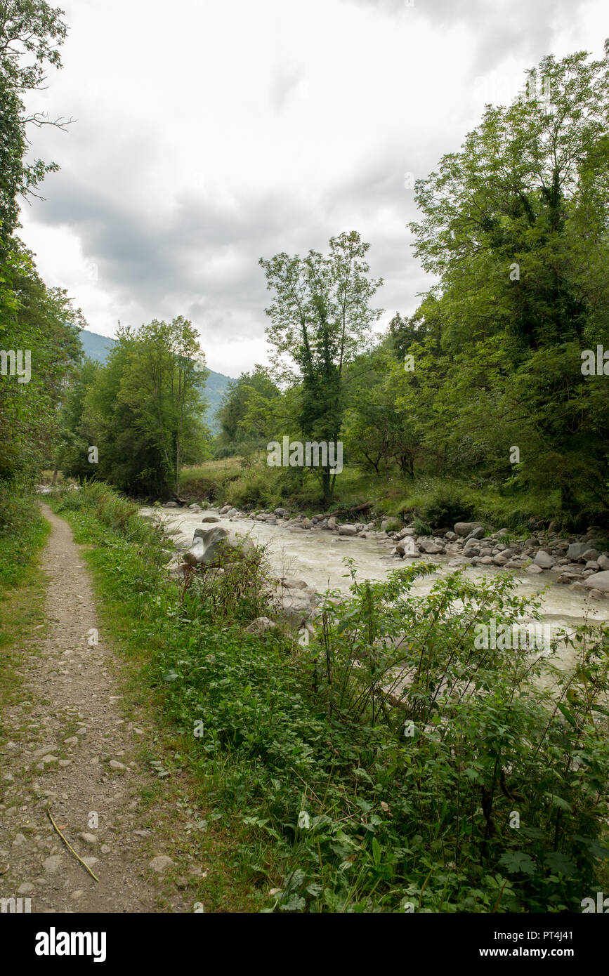River in the valley of aran next to vielha, Spain Stock Photo - Alamy