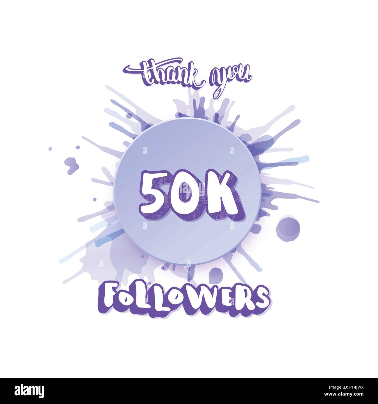 50K followers thank you social media template. Banner for internet ...