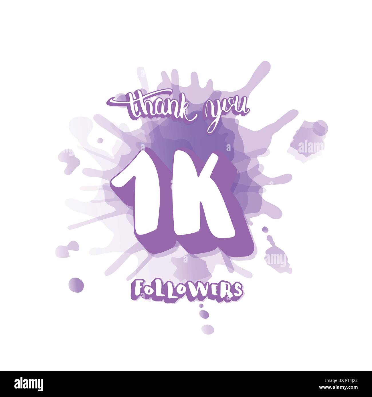 1k followers thank you social media template. Banner for internet ...