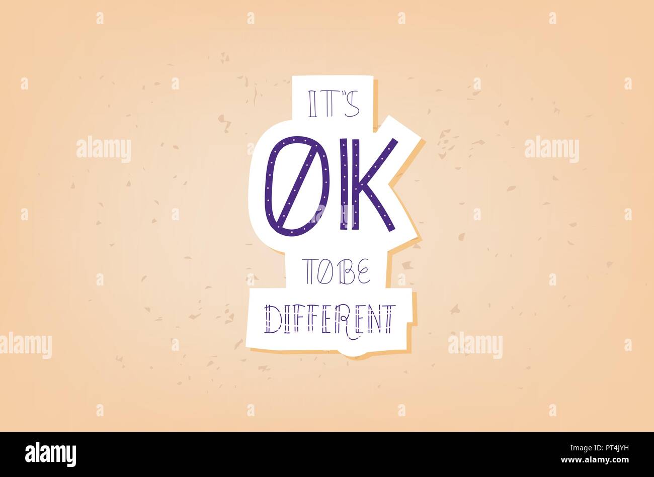 It's Ok To Be Different Quote. Handwritten Lettering Vector Composition ...