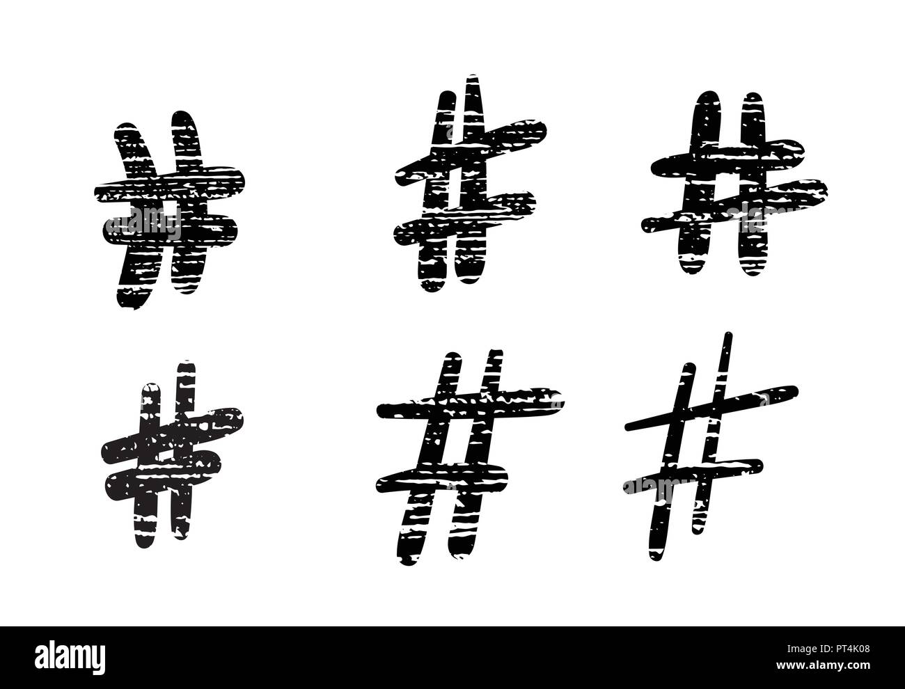 Vector set of hashtag signs. Element for social media networks Stock ...