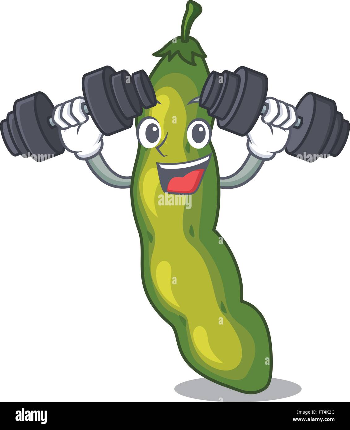 Fitness character green beans in wooden plate Stock Vector Image & Art ...