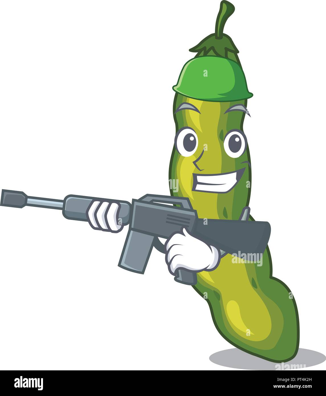 Army character green beans in wooden plate Stock Vector Image & Art - Alamy