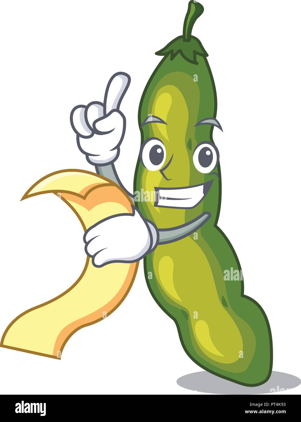 With menu cartoon fresh green beans for cooking Stock Vector Image ...