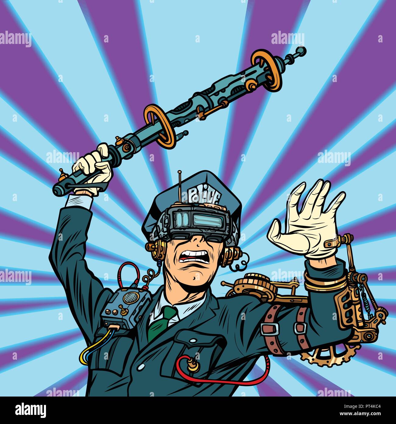 Police on the beat Stock Vector Images - Alamy