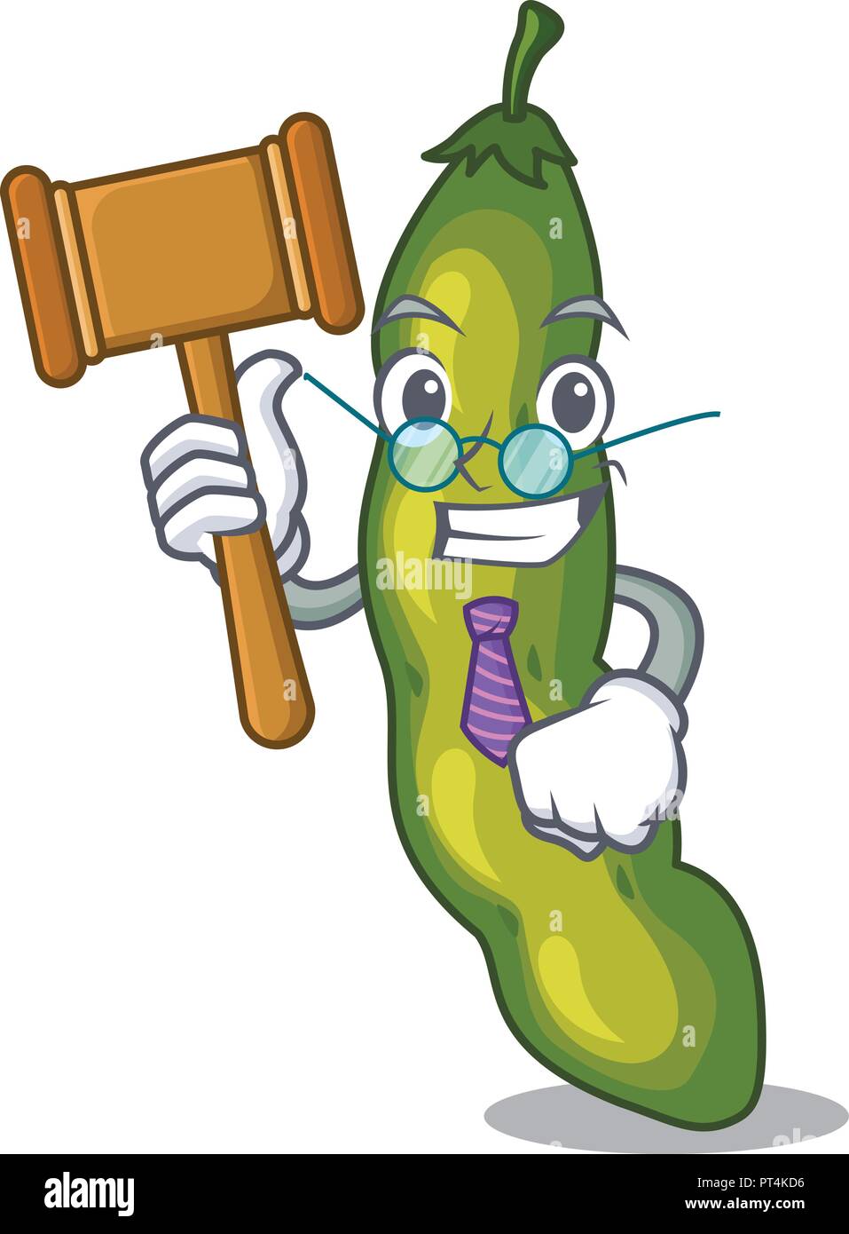 Judge green beans pod isolated on mascot Stock Vector Image & Art - Alamy