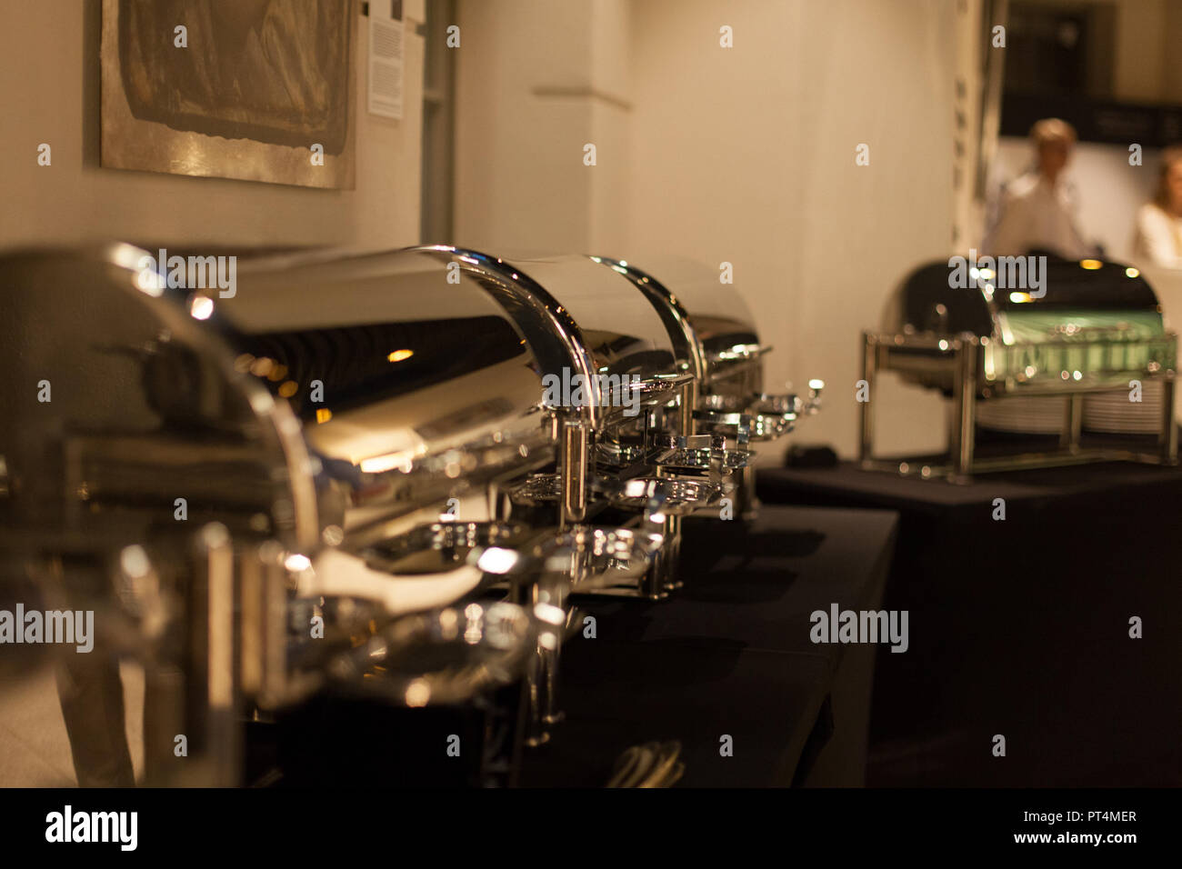 Hotel Buffet, exclusive interior - food. Buffet line of lunch and ...