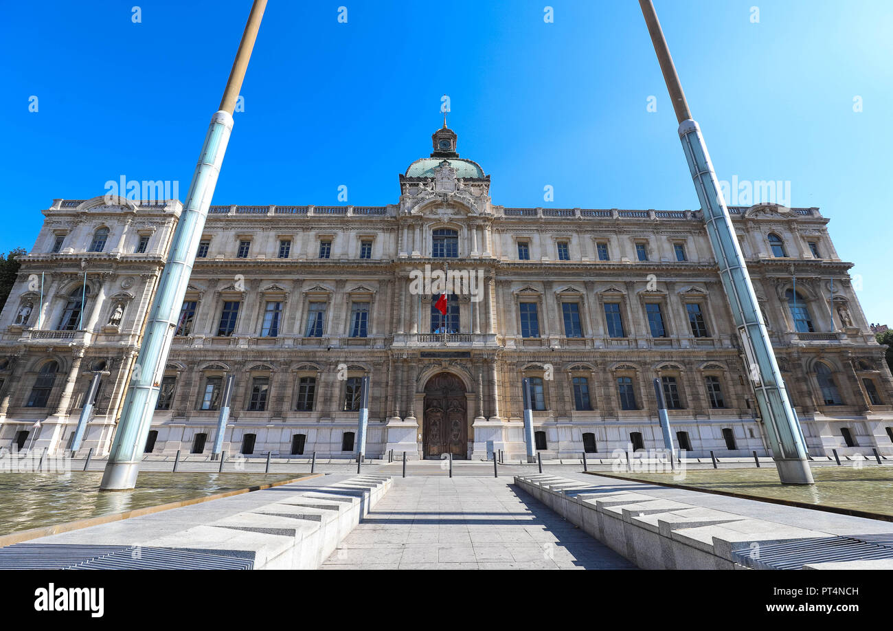 The view of the building of the Prefecture of Marseille, France Stock ...