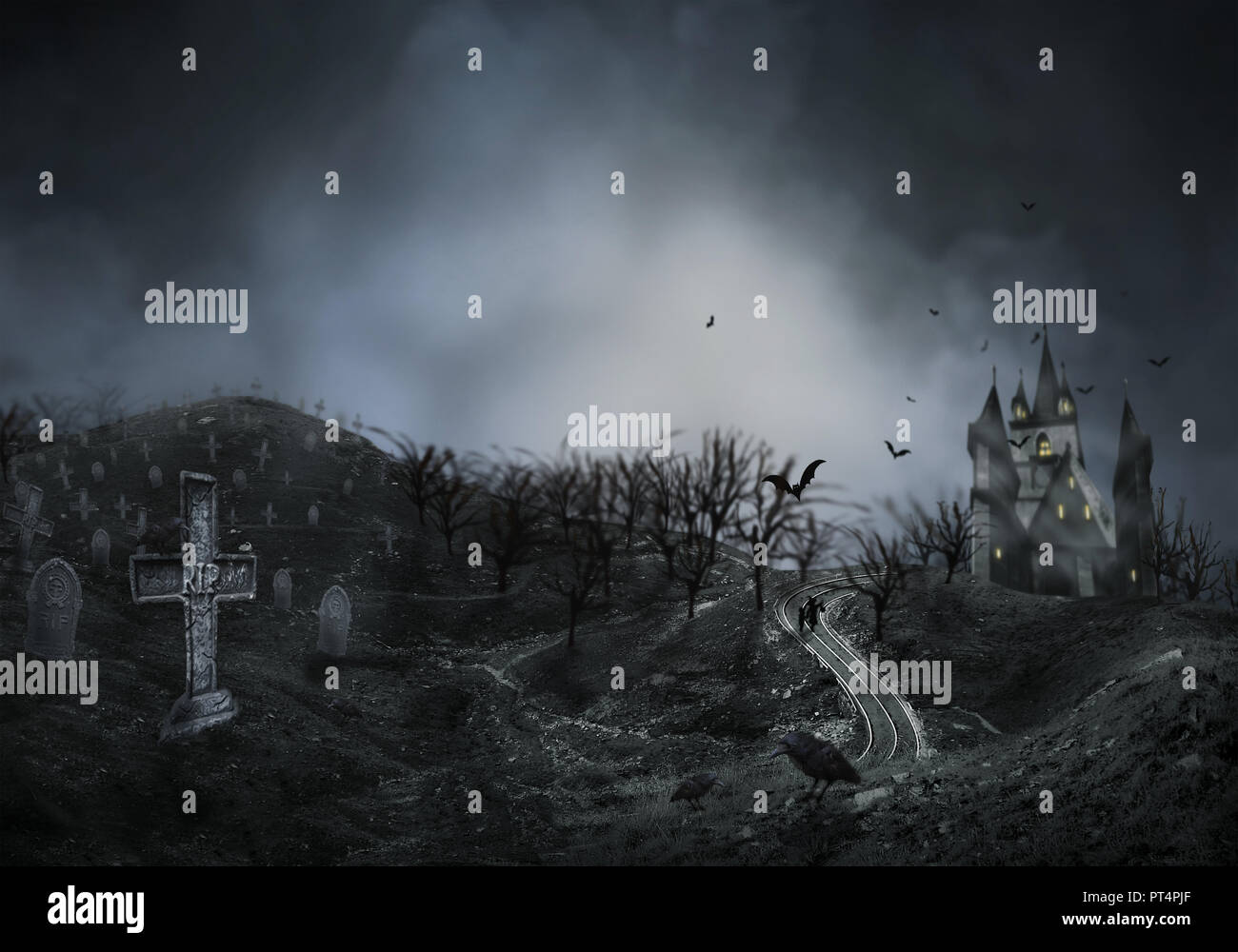 Horror cemetery hi-res stock photography and images - Alamy