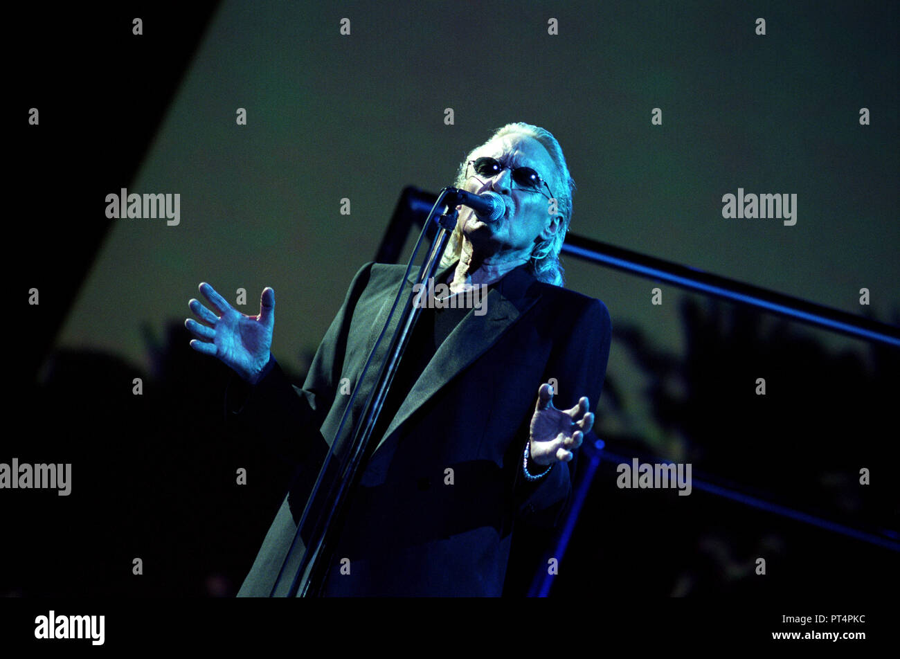 concert of the French singer Christophe at the Olympia theatre in Paris ...