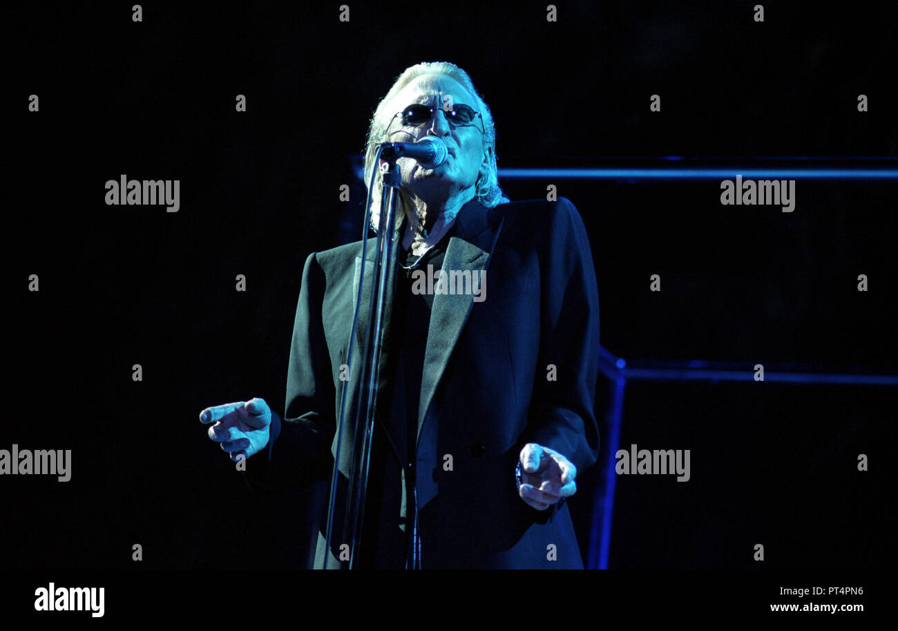 concert of the French singer Christophe at the Olympia theatre in Paris ...