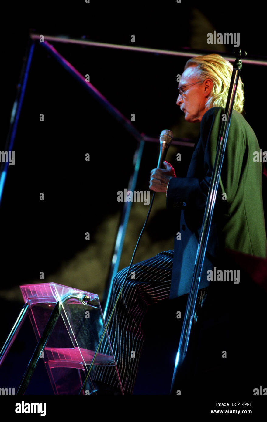 concert of the French singer Christophe at the Olympia theatre in Paris ...