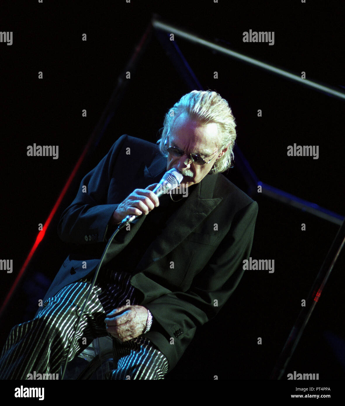 concert of the French singer Christophe at the Olympia theatre in Paris ...