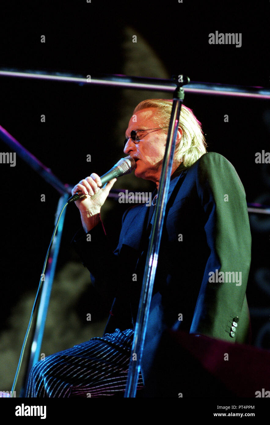 concert of the French singer Christophe at the Olympia theatre in Paris ...