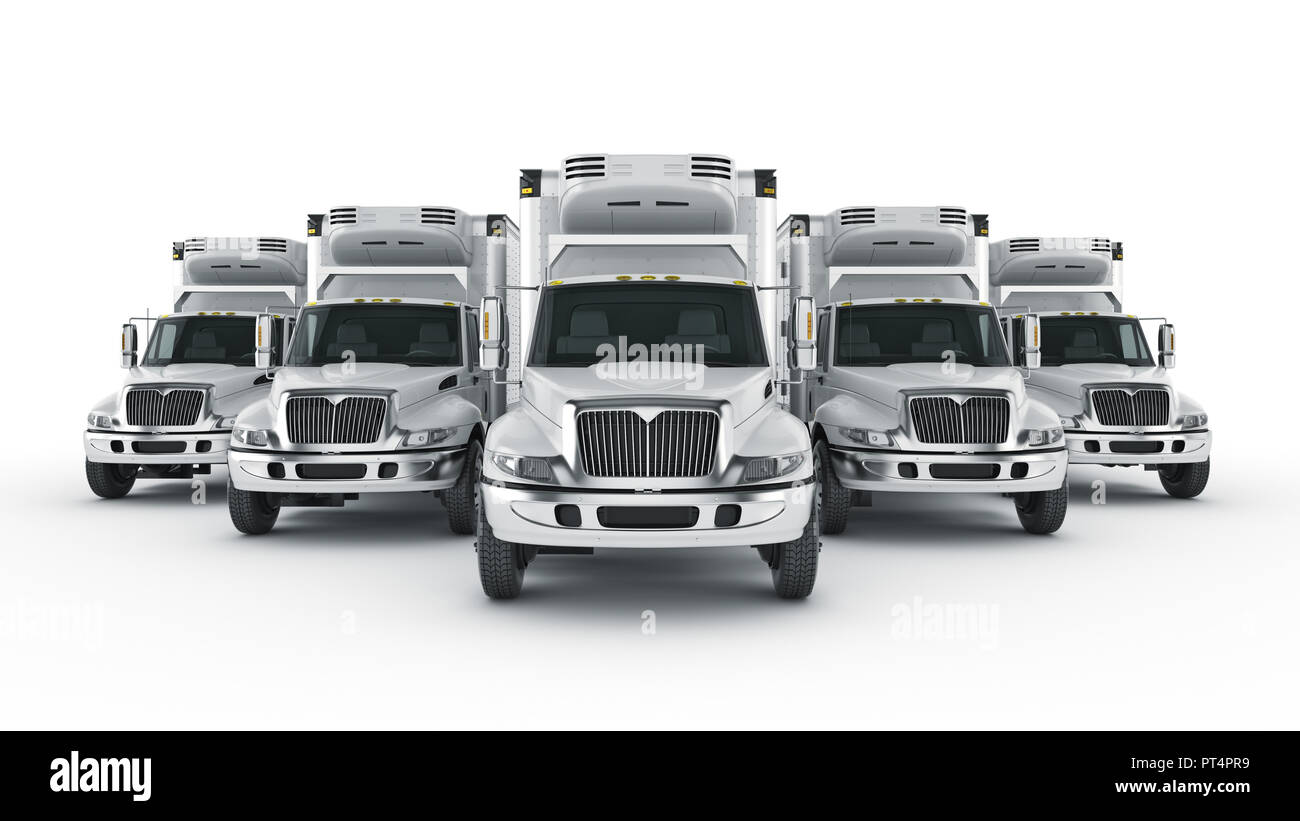 Refrigerated shipping container Cut Out Stock Images & Pictures - Alamy