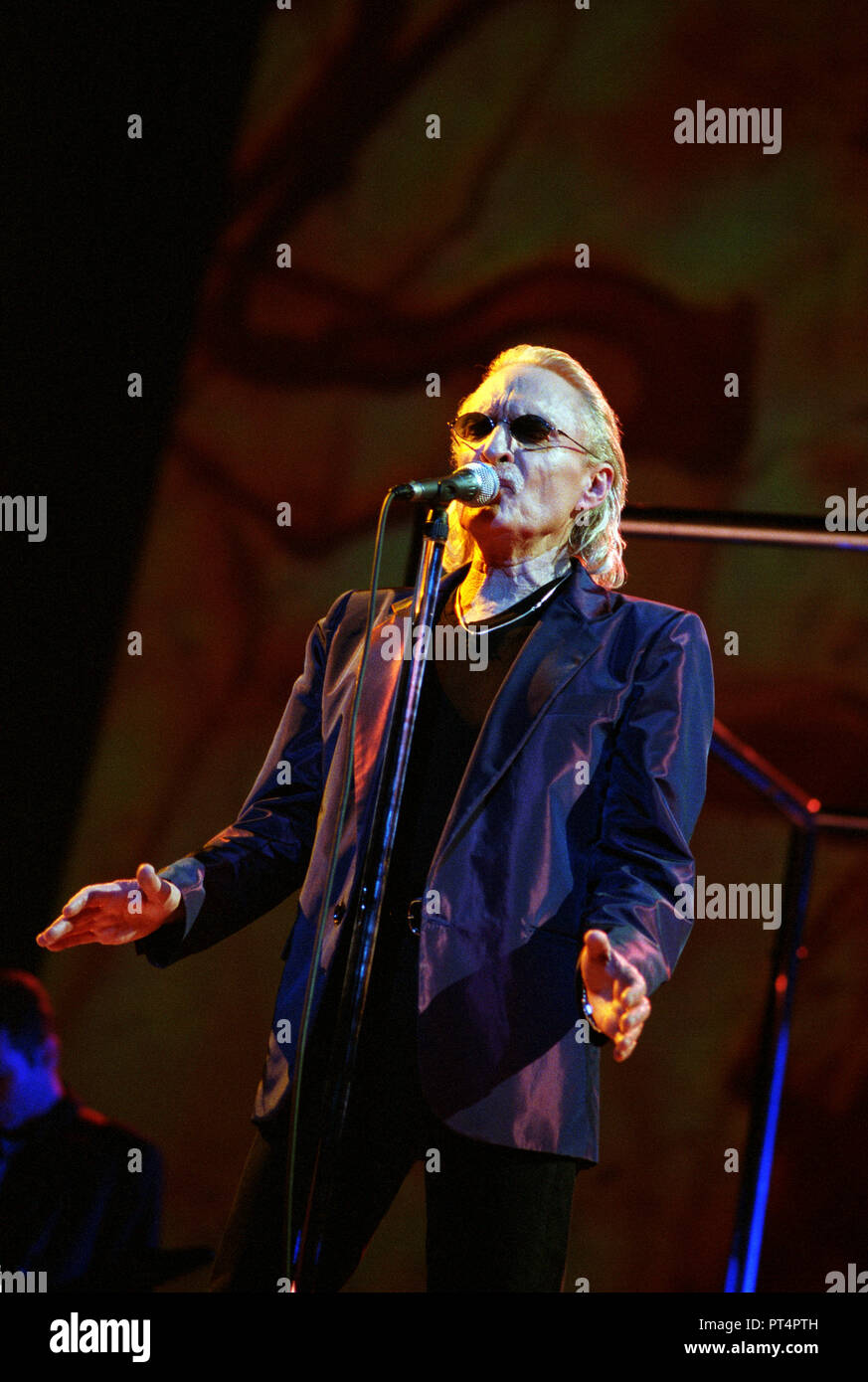 concert of the French singer Christophe at the Olympia theatre in Paris ...