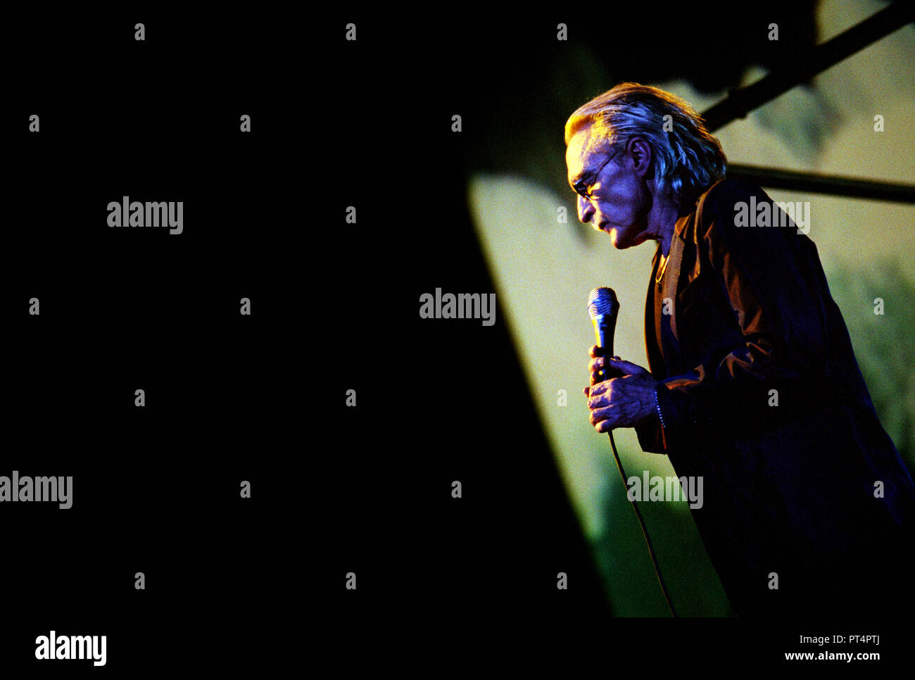 concert of the French singer Christophe at the Olympia theatre in Paris ...