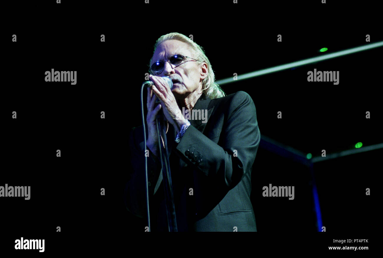 concert of the French singer Christophe at the Olympia theatre in Paris ...