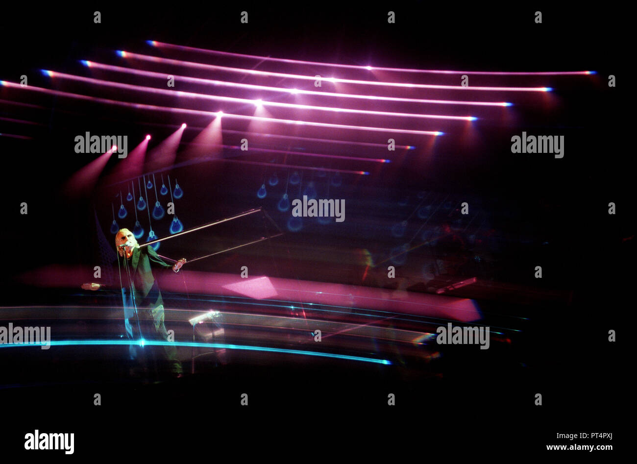 concert of the French singer Christophe at the Olympia theatre in Paris ...