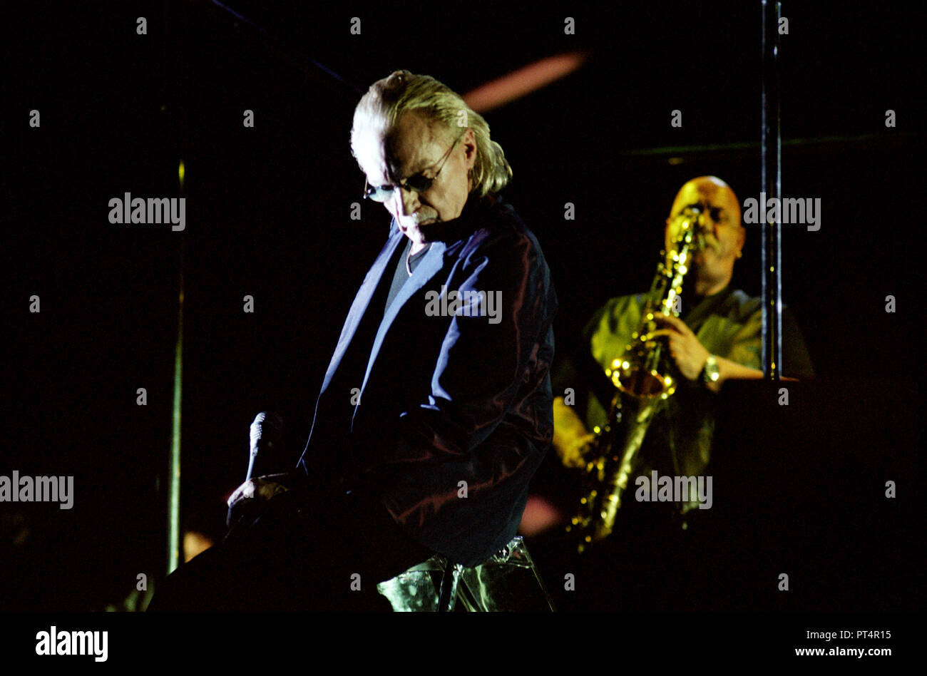 concert of the French singer Christophe at the Olympia theatre in Paris ...