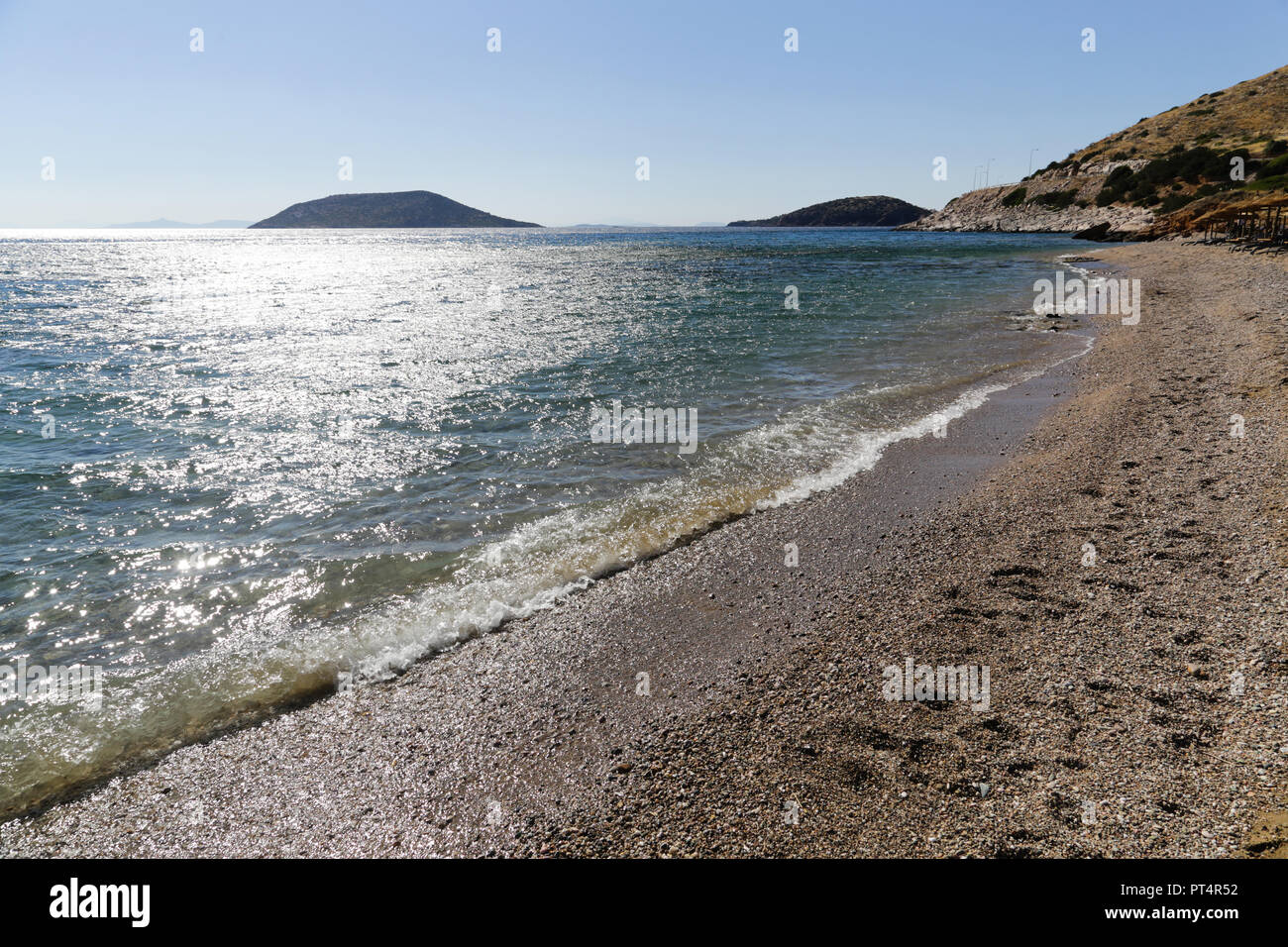 The scenic view of Timari Beach in Greece Stock Photo - Alamy