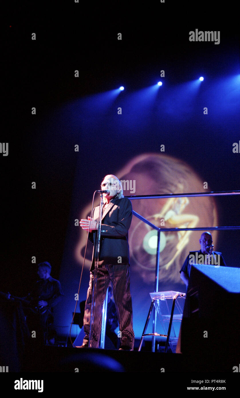 concert of the French singer Christophe at the Olympia theatre in Paris ...