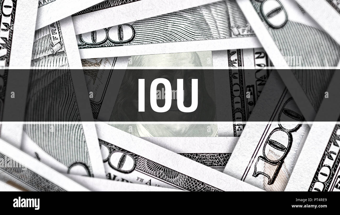 IOU Closeup Concept. American Dollars Cash Money,3D rendering. IOU at ...