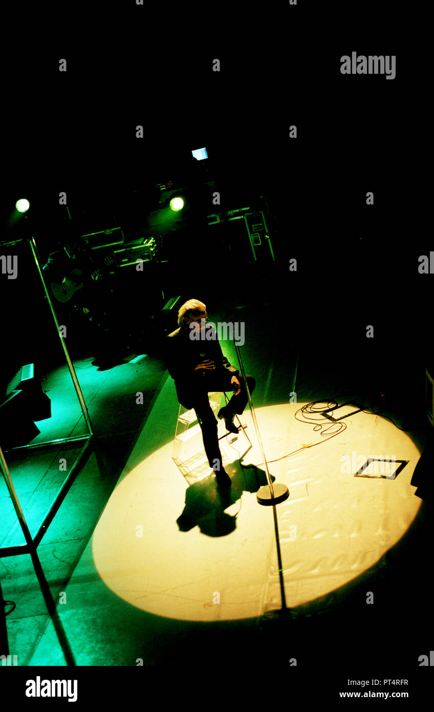 French singer Christophe in concert at the Francofolies festival in Spa ...