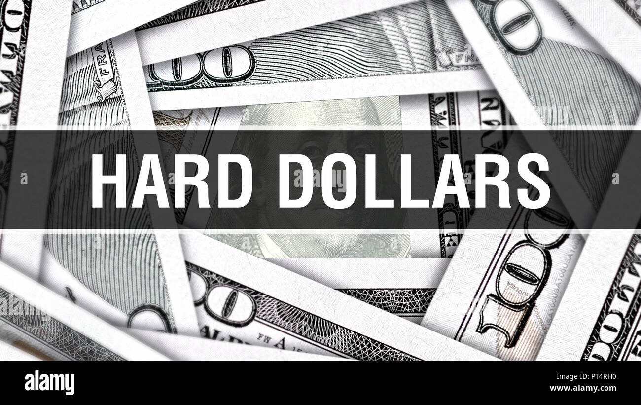 Hard Dollars Closeup Concept. American Dollars Cash Money,3D rendering ...