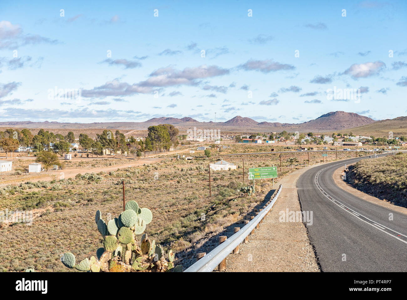 LOXTON, SOUTH AFRICA, AUGUST 7, 2018: View of Loxton in the Northern ...