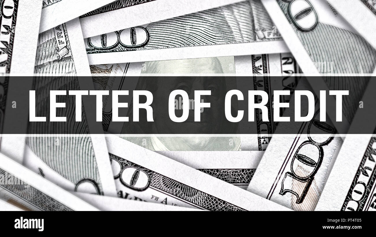 Letter of Credit Closeup Concept. American Dollars Cash Money,3D ...
