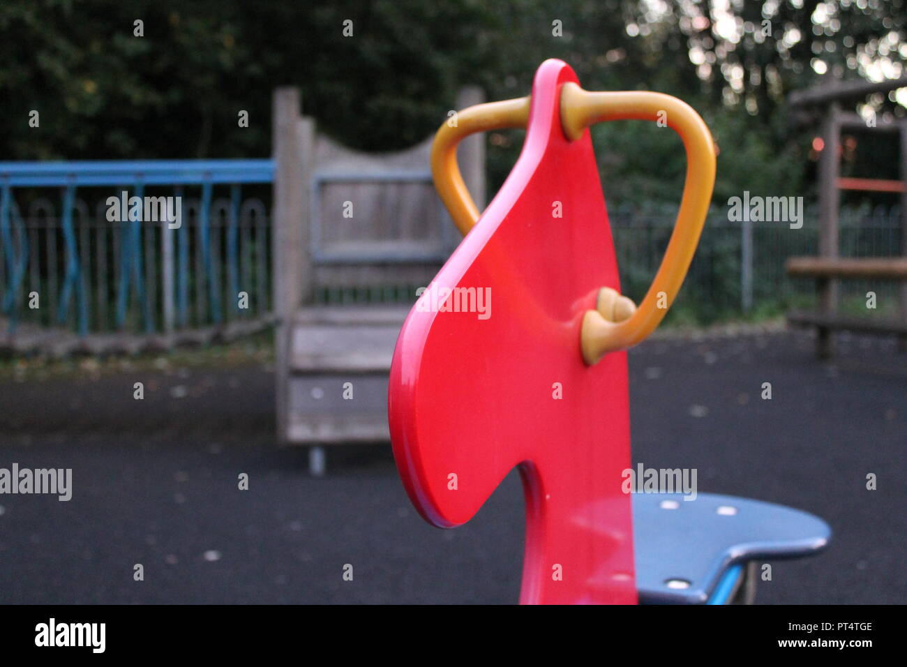 Playground with rocking horse hi-res stock photography and images - Alamy