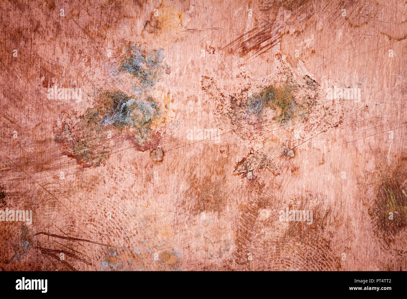 Scratched dirty dusty copper plate texture, old metal background ...