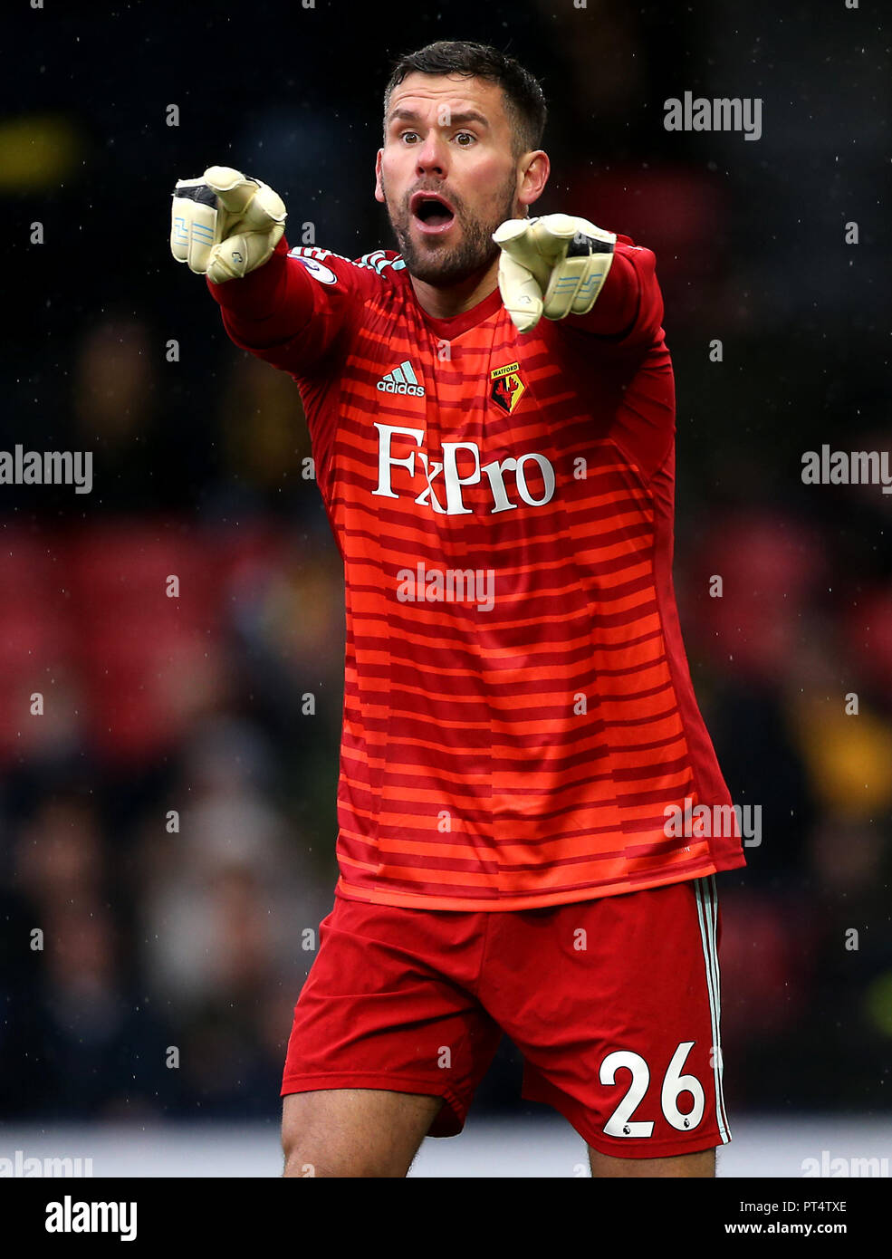 Watford goalkeeper Ben Foster during the Premier League match at ...