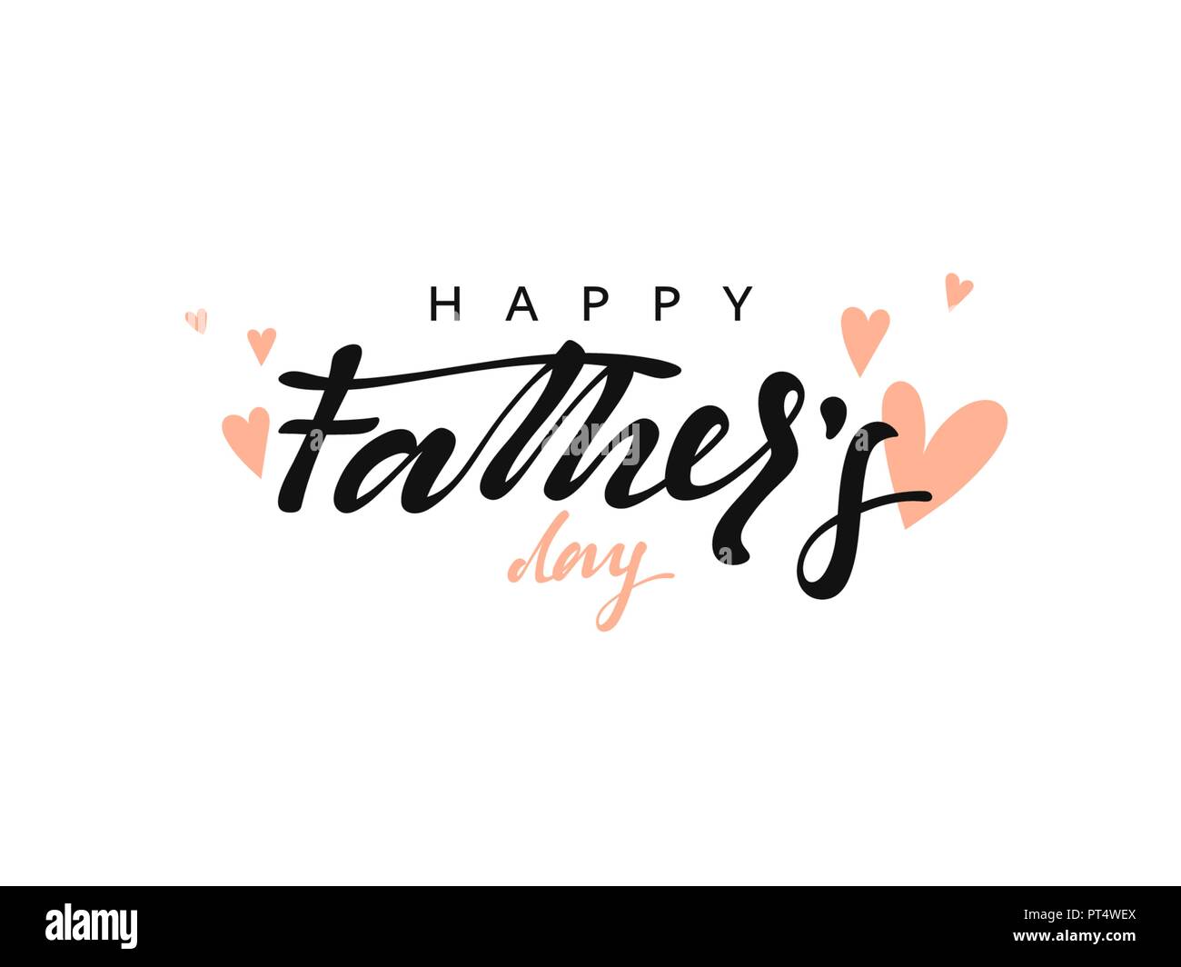 Happy Father's Day. Lettering calligraphy hand drawn. Isolated ...
