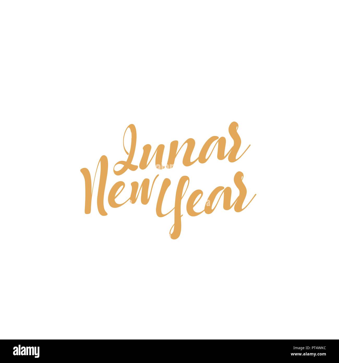 Lunar New Year lettering. Typography vector emblems text design. Usable ...