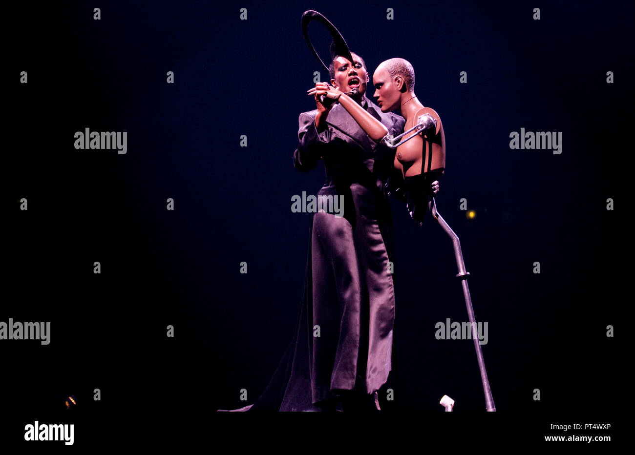 Grace Jones at the Night Of The Proms concert in Antwerp (Belgium, 28 ...