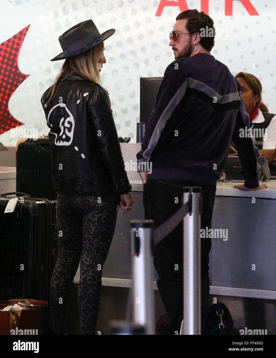 Aaron Taylor Johnson and Sam Taylor Wood depart LAX airport in Los ...