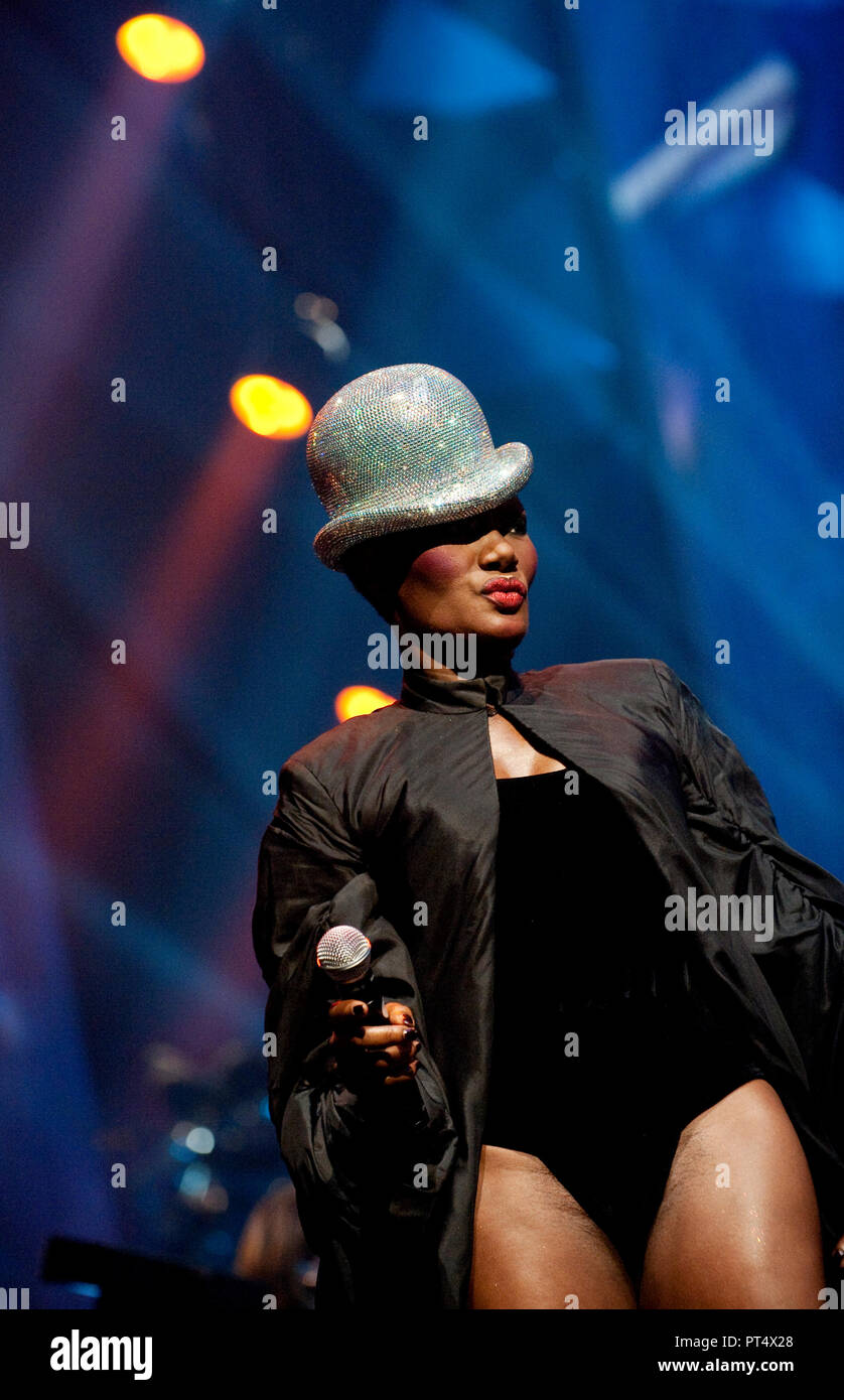 Grace Jones at the Night Of The Proms concert in Antwerp (Belgium, 28 ...