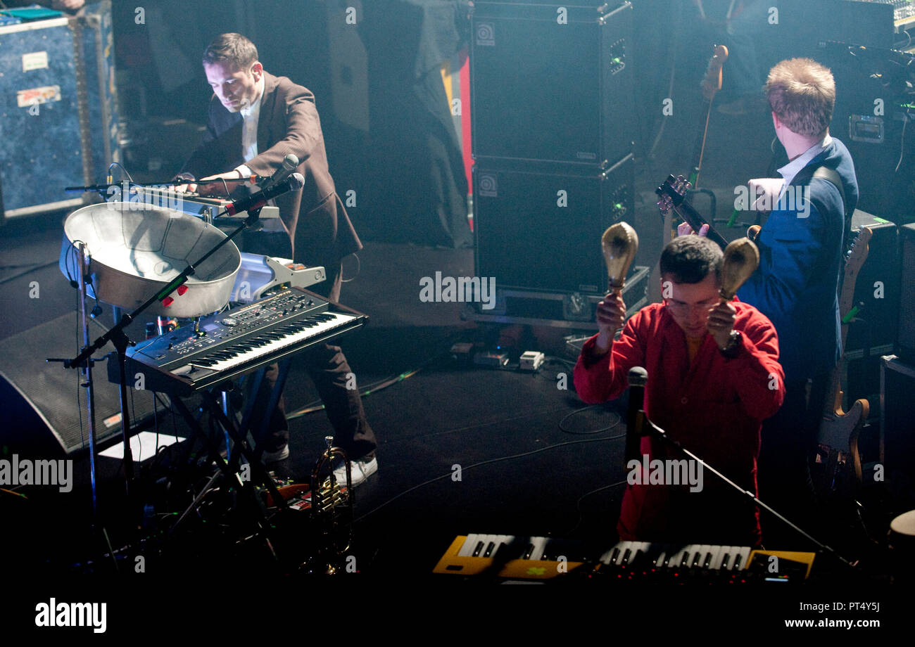 British electropop band Hot Chip in concert in the Ancienne Belgique ...