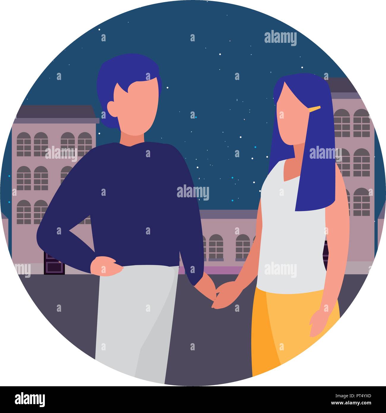 avatar couple icon over white background, vector illustration Stock ...