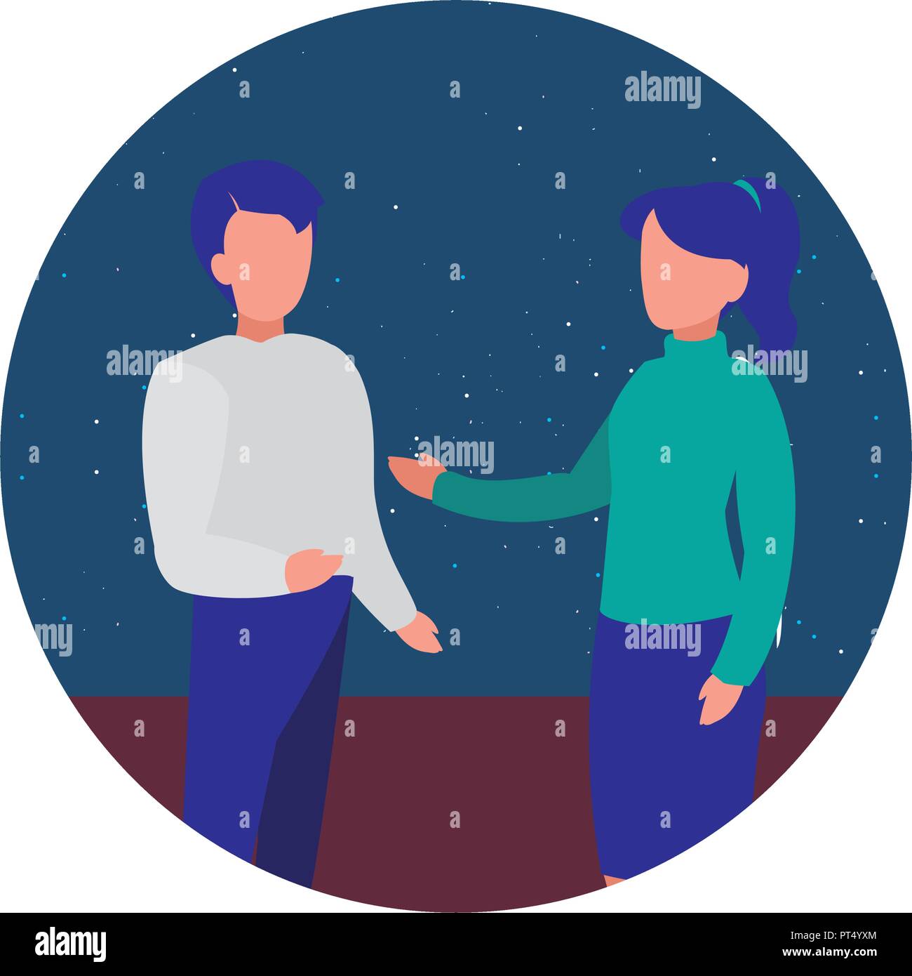 avatar couple icon over white background, vector illustration Stock ...