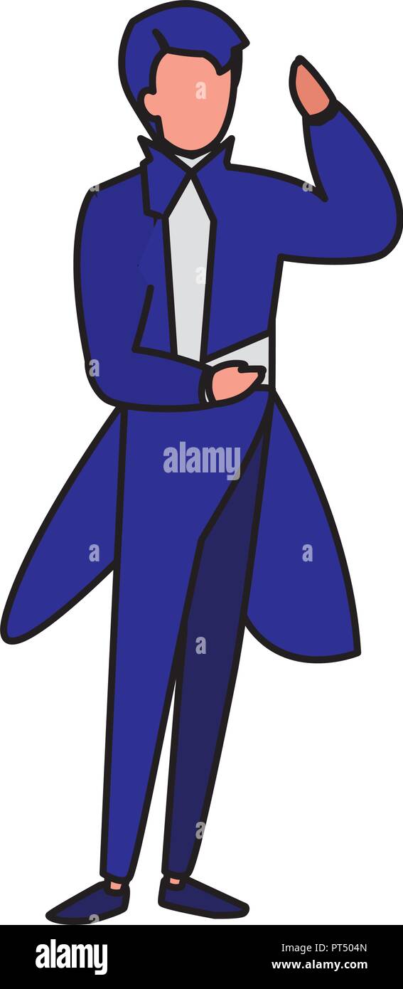 symphony orchestra director icon over white background, colorful design ...