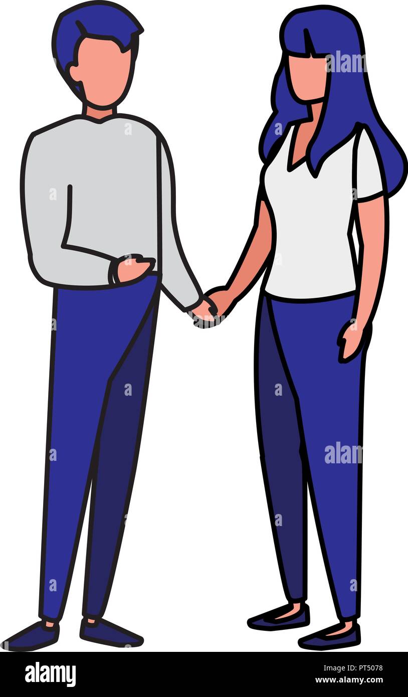 avatar couple icon over white background, vector illustration Stock ...