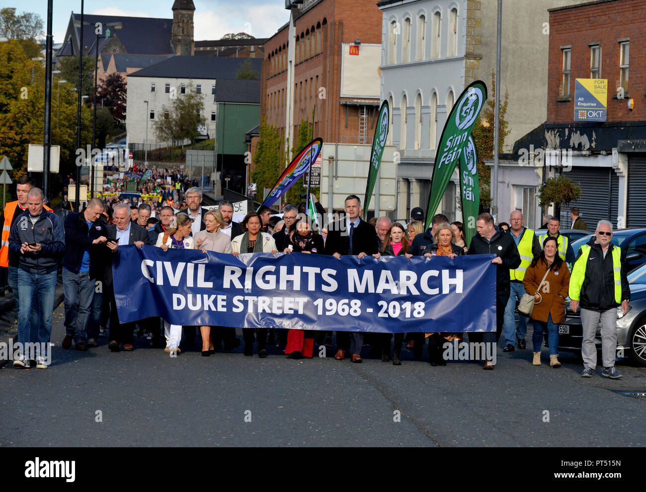 Derry, Northern Ireland. 6th October 2018. 50th Anniversary of Civil ...