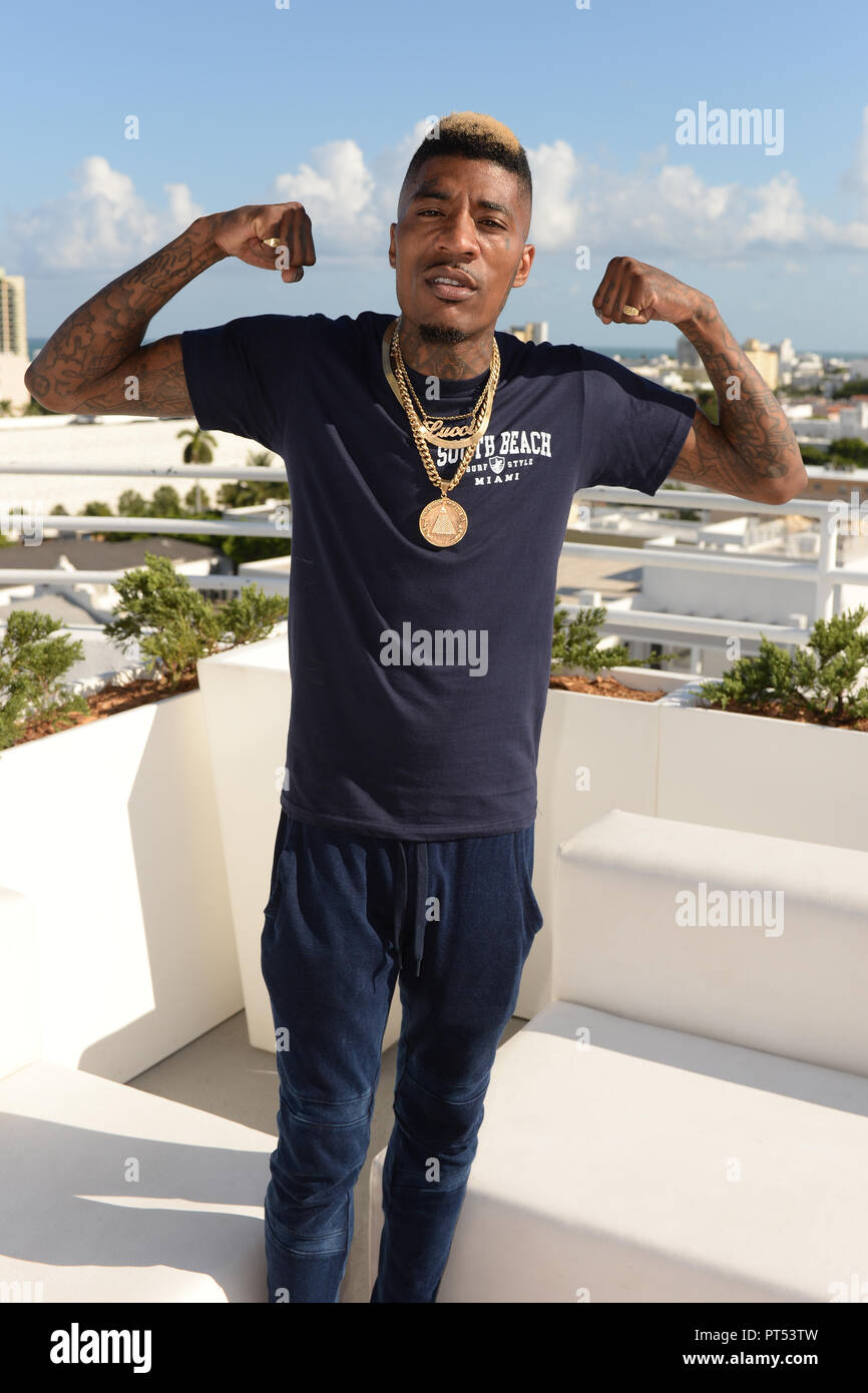 MIAMI BEACH, FL - OCTOBER 05: YFN Lucci poses for a portrait during the ...