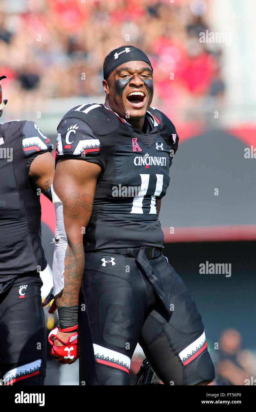 Cincinnati, Ohio, USA. 6th Oct, 2018. Cincinnati Bearcats LB Bryan ...