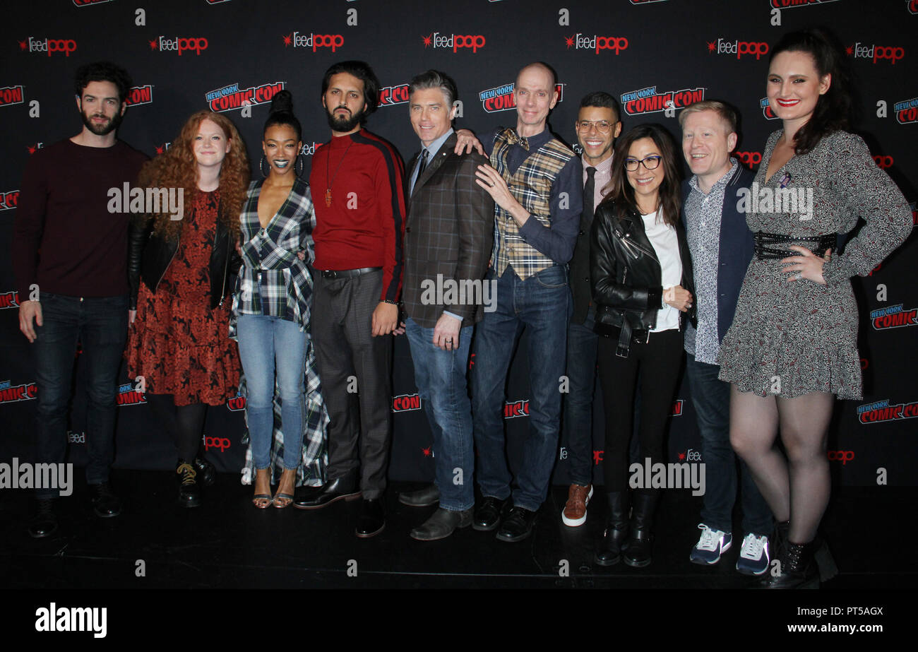 New York, NY, USA. 6th Oct, 2018. Ethan Peck, Mary Wiseman, Sonequa ...